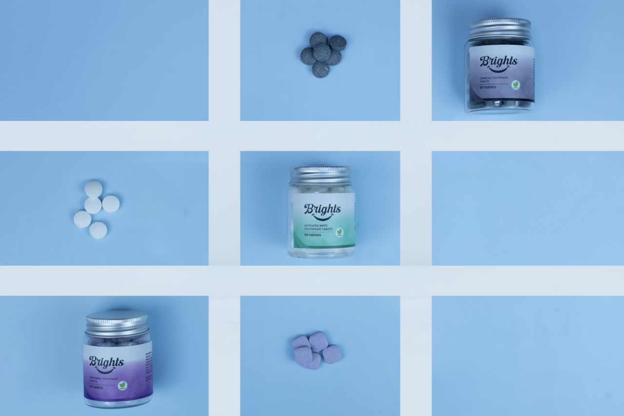 Sustainable Toothpaste Tablets: Fresh, Charcoal, Whitening – Brights